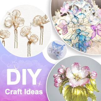 Teexpert UV Dip Resin for Wire Flowers Kit - 100g - with Winding Rods